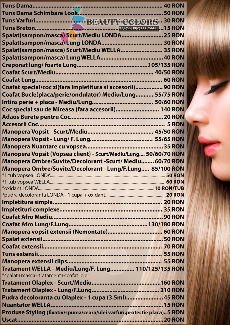 Coafor - Beauty Colours